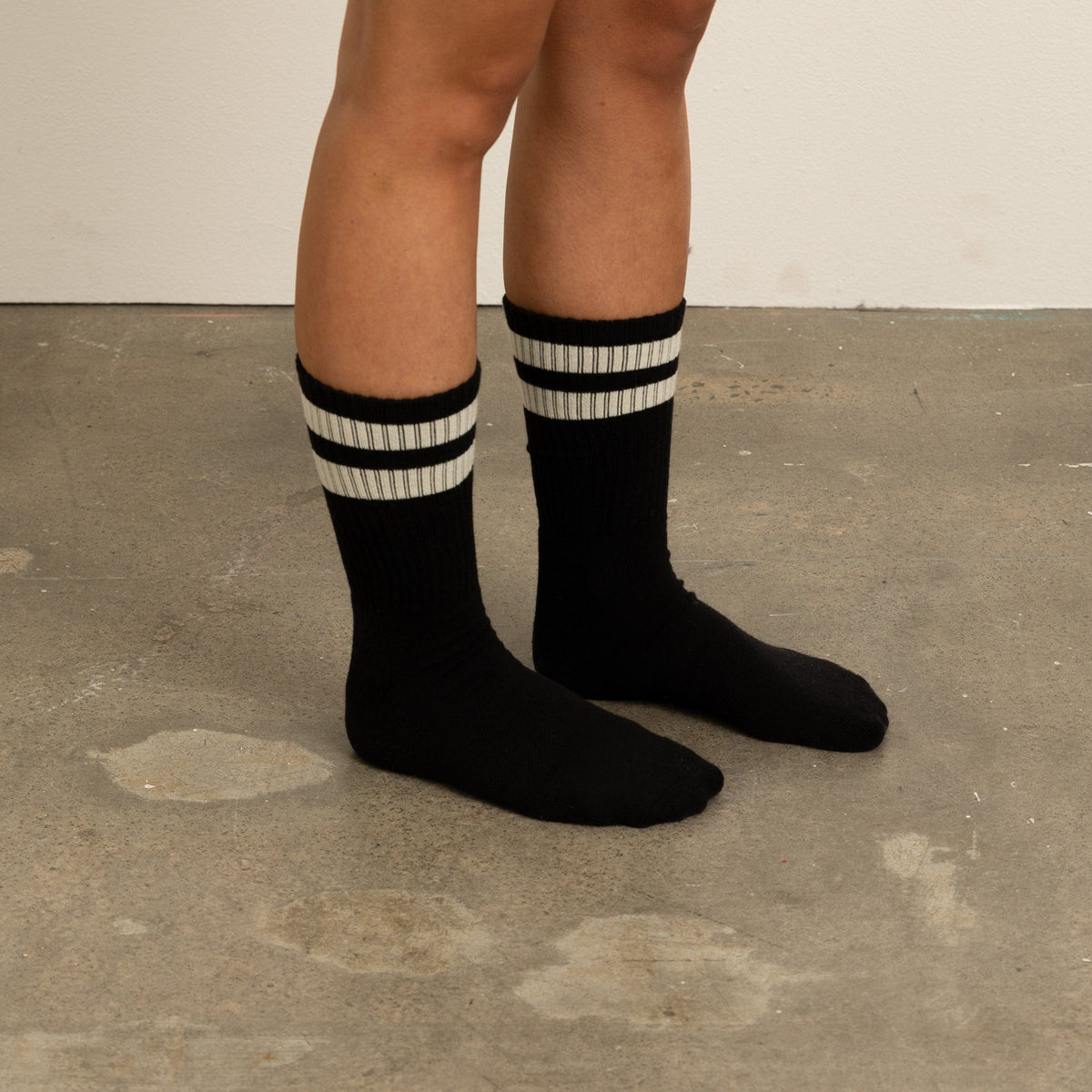 Merino Wool Blend Crew Socks - Paire