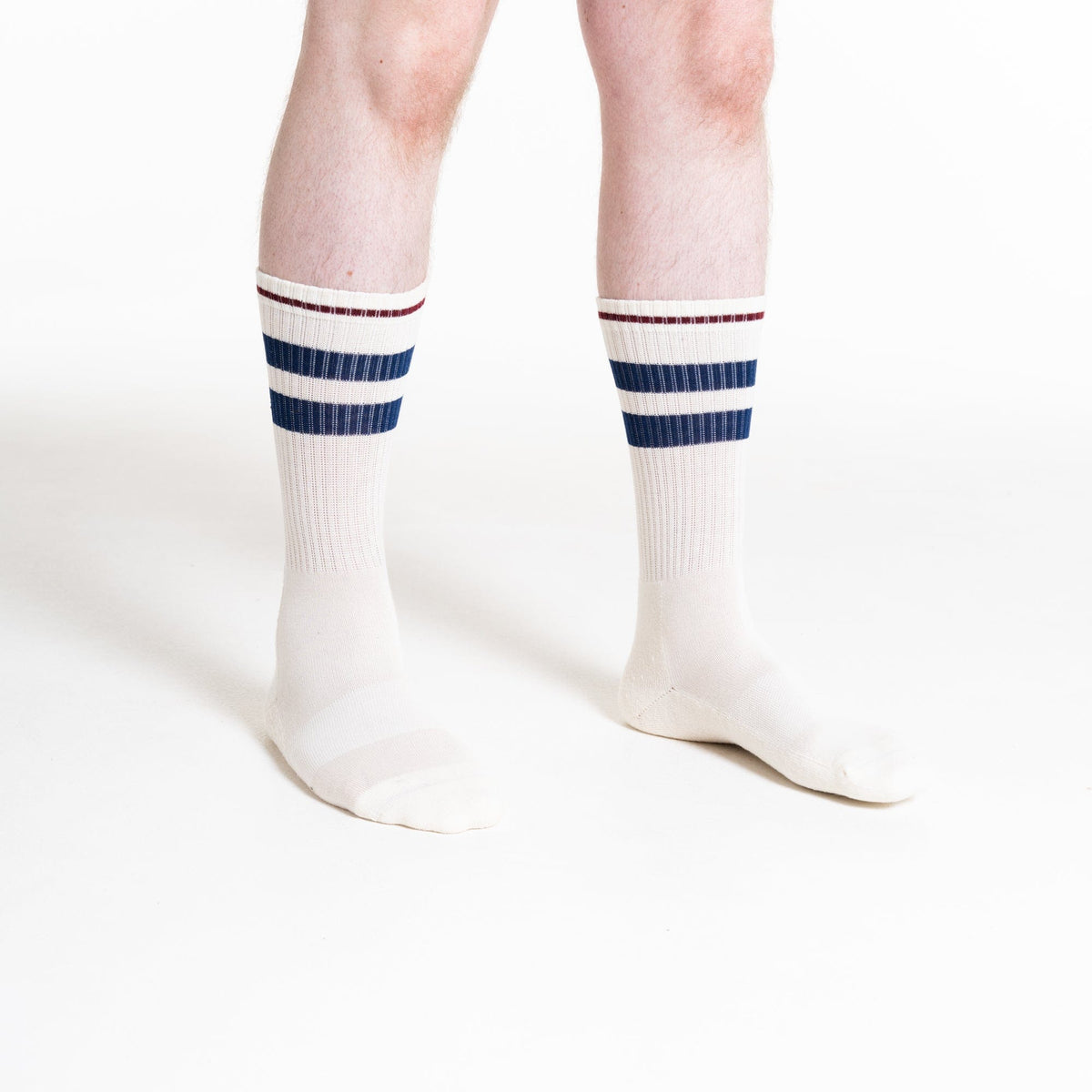 Merino Wool Blend Crew Socks - Paire